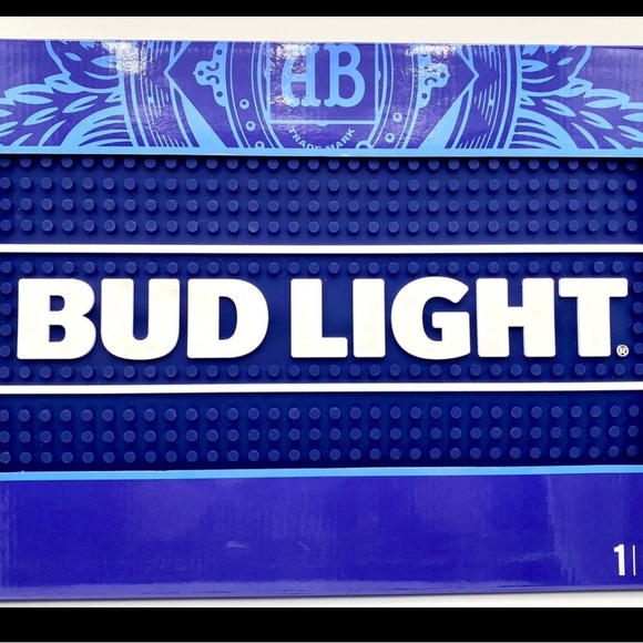 Budweiser | Wall Decor | Bud Light Beer Large Rubber Bar Mat 2 X 18 New ...